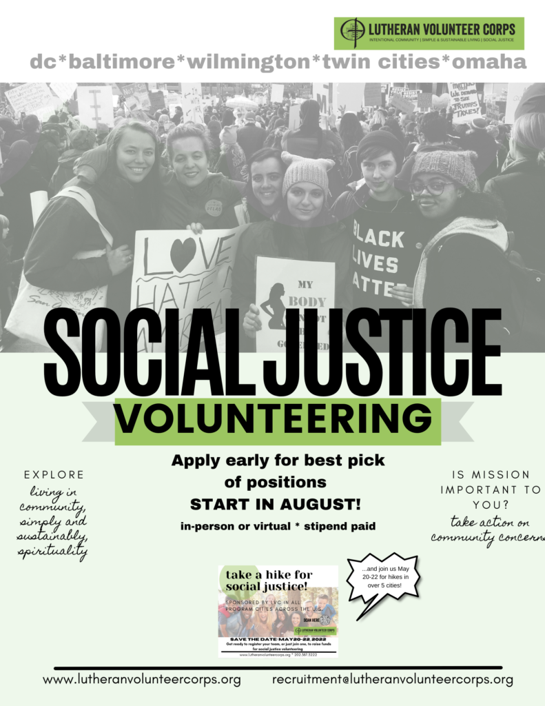 Become a Volunteer – Lutheran Volunteer Corps